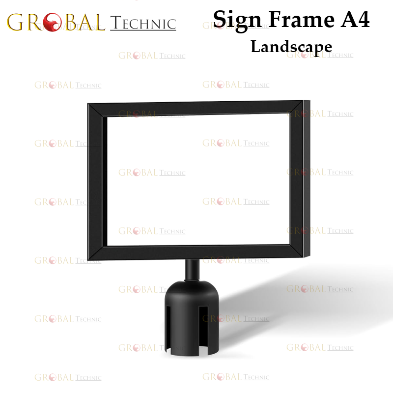 Sign Frame A4 Standing Holder Signage Poster Stainless / Papan Tiang ...