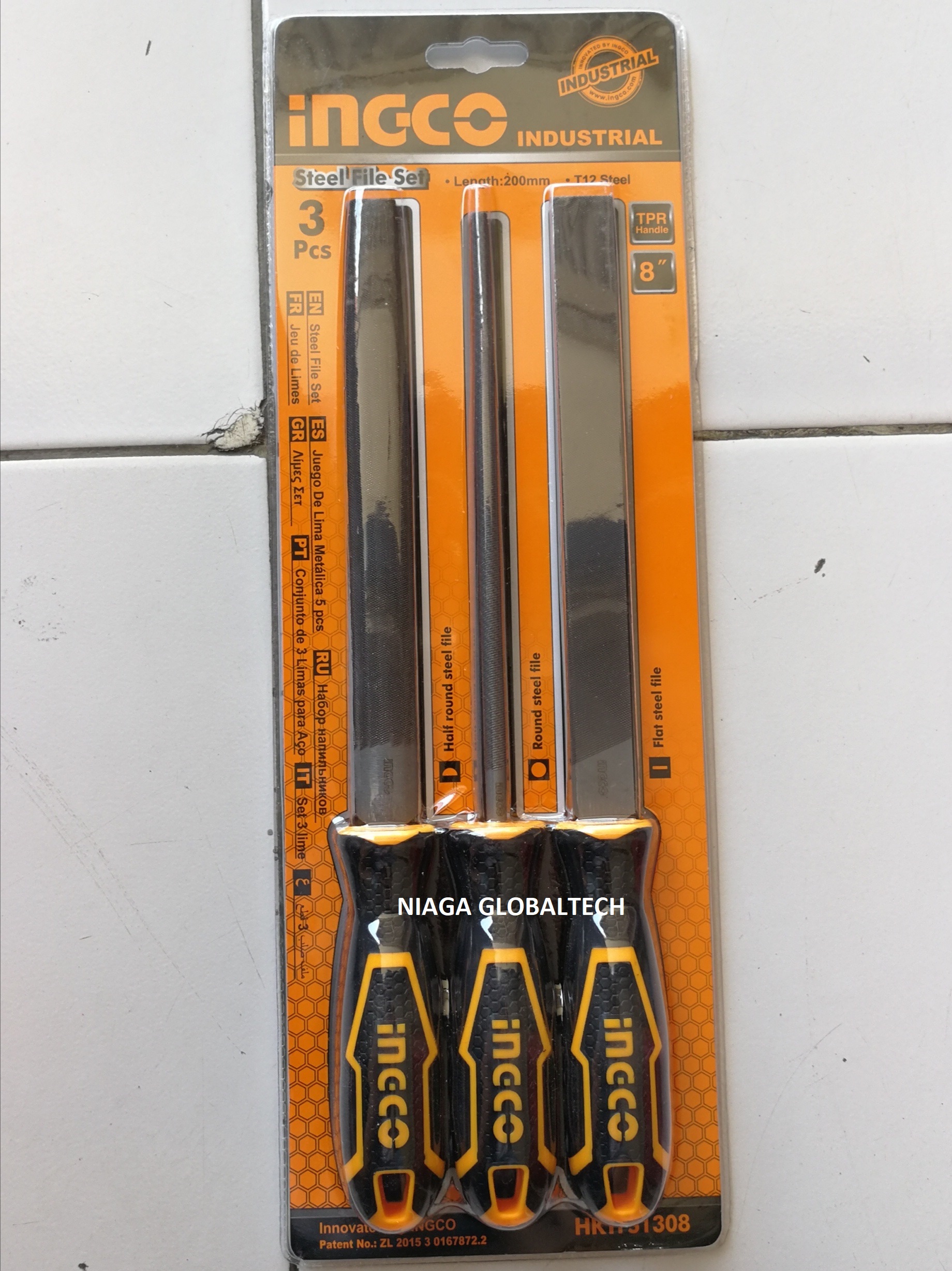 KIKIR BESI SET 3PCS INGCO HKTFS1308 STEEL FILE SET INGCO 8INCH 200MM ...