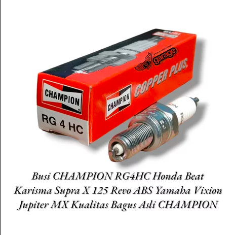 Busi RG4HC CHAMPION Kharisma Supra X 125 Blade Revo Beat Scoopy Vario ...