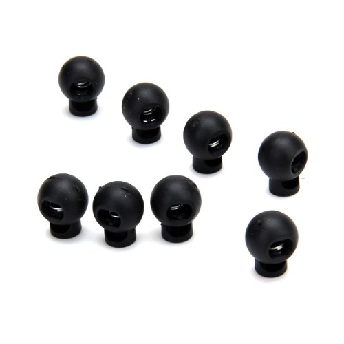 100 x Black Ball Cord Locks Toggles Round Cordlocks - HDAG MALL - ThaiPick