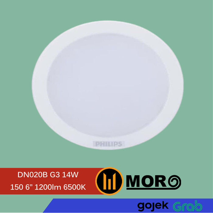 LAMPU DOWNLIGHT LED PHILIPS DN020B G3 14W 150 6 INCH 14 W 14 WATT ...