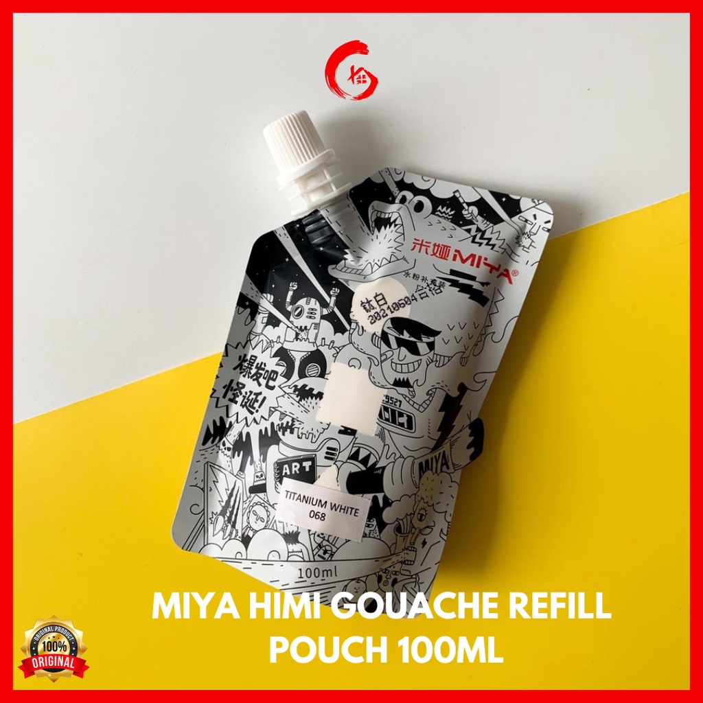 MIYA HIMI GOUACHE REFILL POUCH 100 ML TITANIUM WHITE | Lazada Indonesia