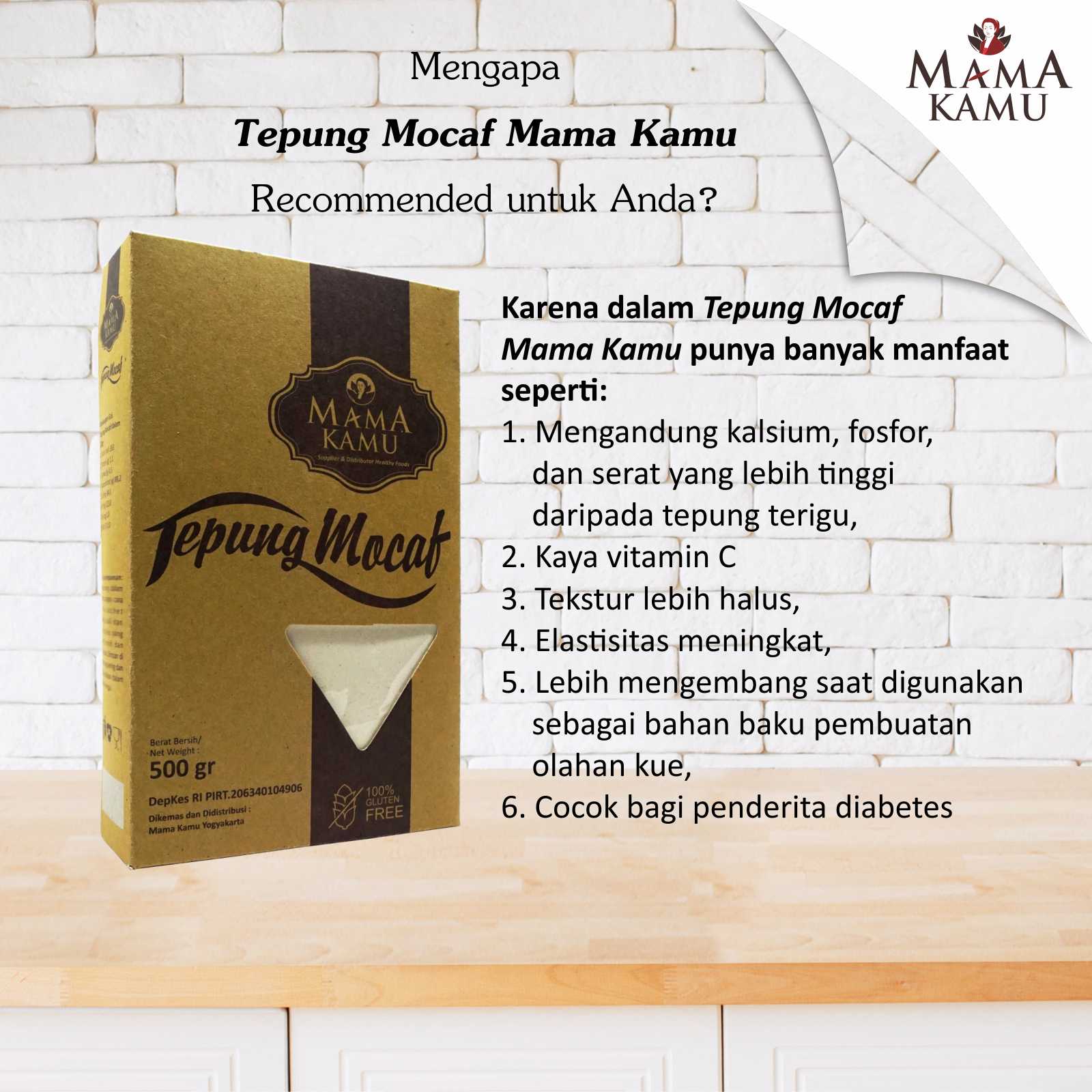 Mama Kamu Tepung MoCaF (Modified Cassava Flour) | Lazada Indonesia