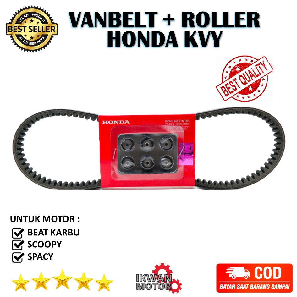 Van Belt + Roller Honda Kvy Beat Karbu - Scoopy - Spacy - 23100-KVY-BA1 ...