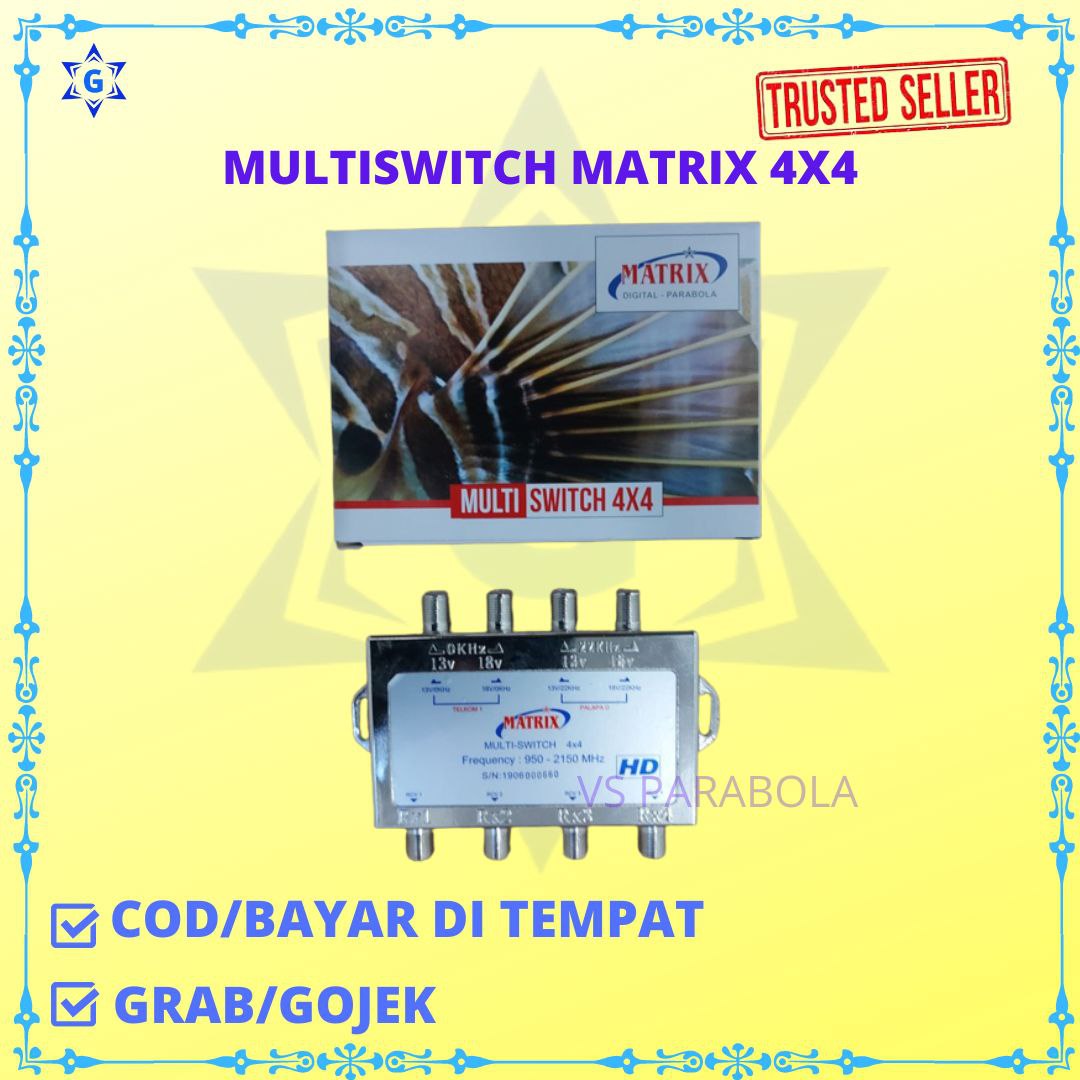 Multiswitch Parabola Matrix 4x4 UNTUK 2 LNB Satelit 4 Receiver | Lazada Indonesia