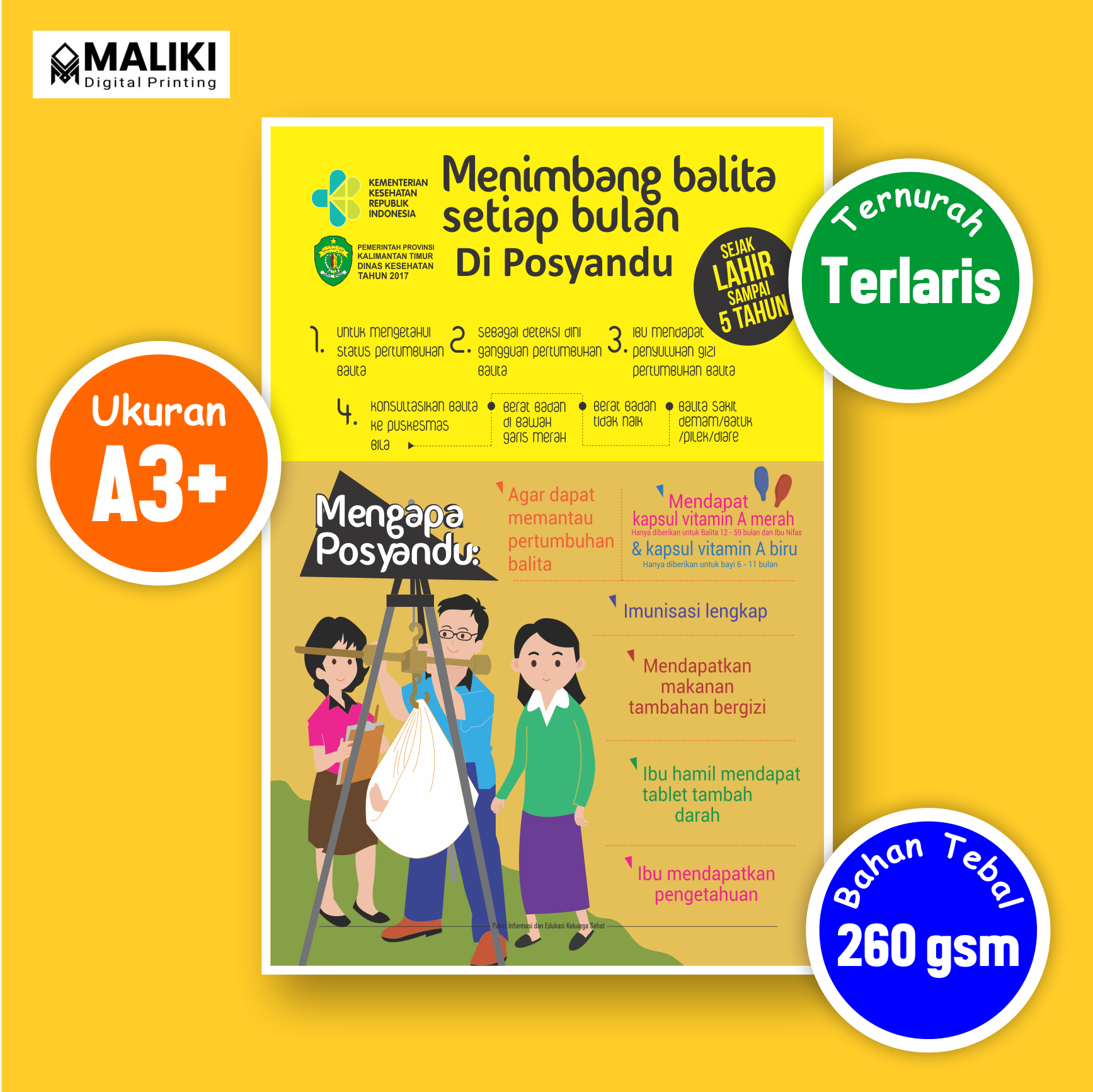 Poster kesehatan menimbang balita | Lazada Indonesia