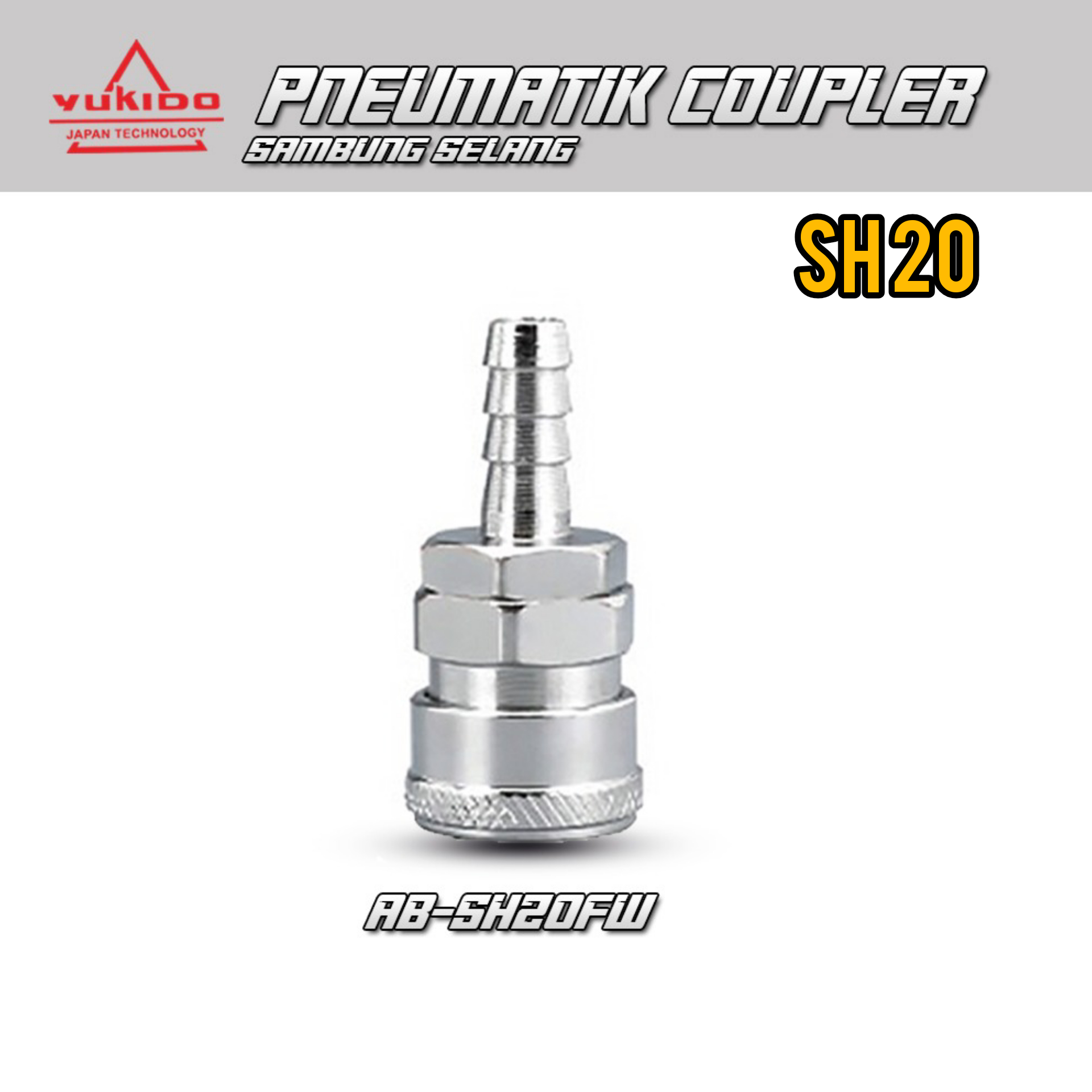 ORIGINAL Quick Coupler SH 20 Nepel Sambungan Selang Angin Kompresor ...