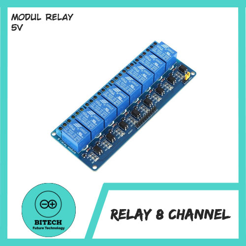 MODUL RELAY 8 CHANNEL 5V OPTOCOUPLER ( ARDUINO ) | Lazada Indonesia
