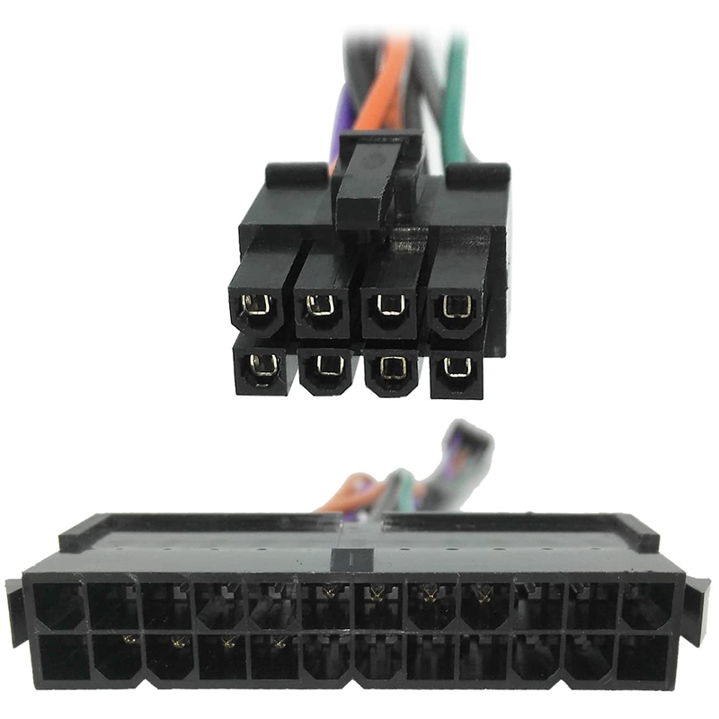 24 Pin to 8 Pin ATX PSU Power Adapter Cable Compatible for DELL ...