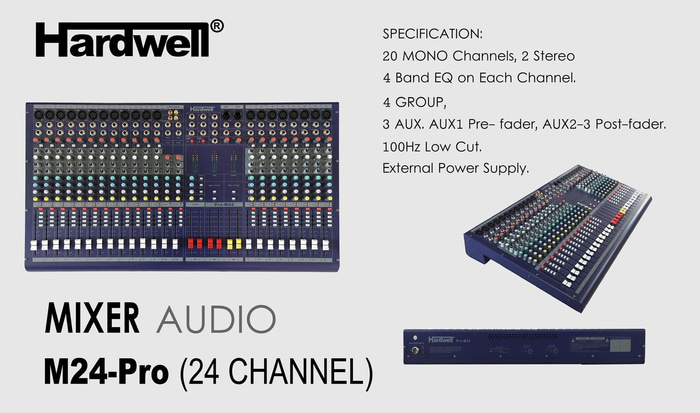 Mixer HARDWELL 24 Channel PRO M24 ORIGINAL | Lazada Indonesia