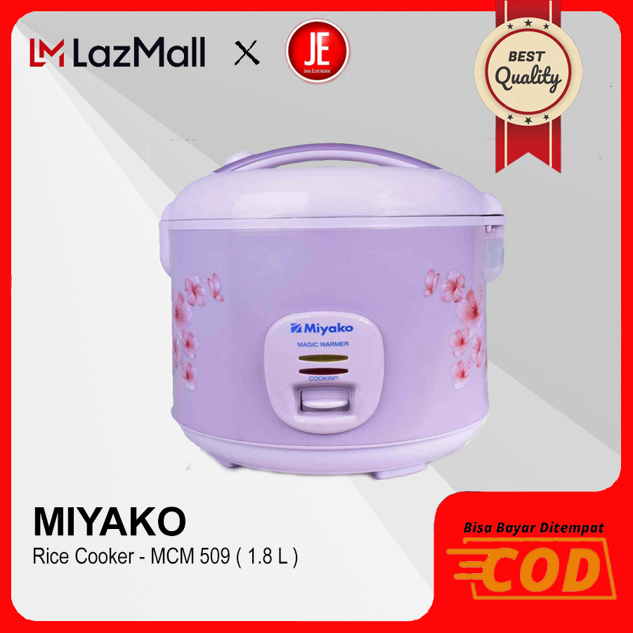 Miyako Rice Cooker MCM509 / MCM 509 - Purple 1,8Liter | Lazada Indonesia