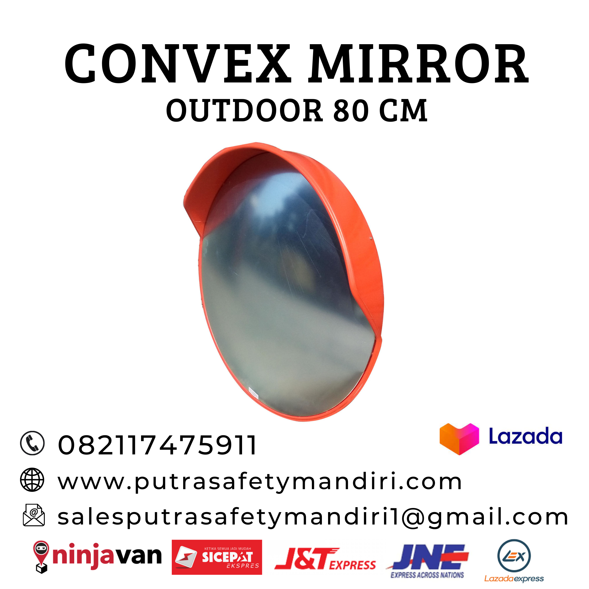 CERMIN CEMBUNG CONVEX MIRROR 80 CM OUTDOOR KACA SAFETY PERSIMPANGAN ...