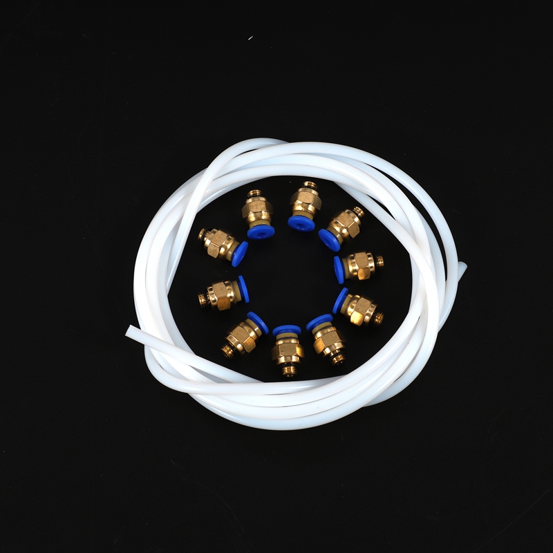 10 Pcs PC4-M6 Male Straight Pneumatic PEFE Tube Push Fitting Connector ...