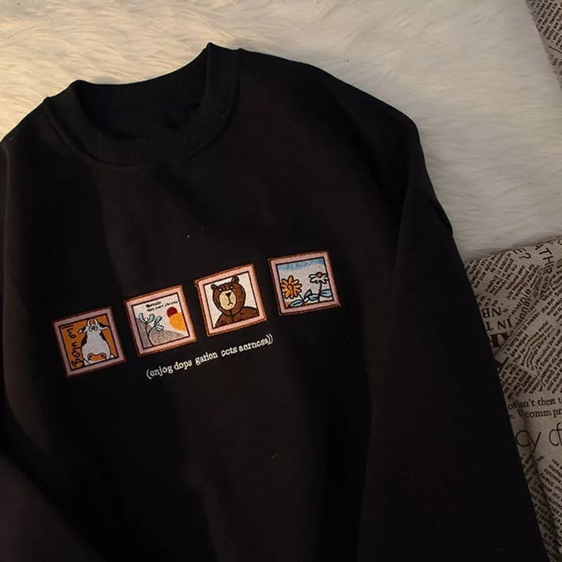 Enjogdops switer / switer cewek Bahan Tebal / switer cewek Korea ...