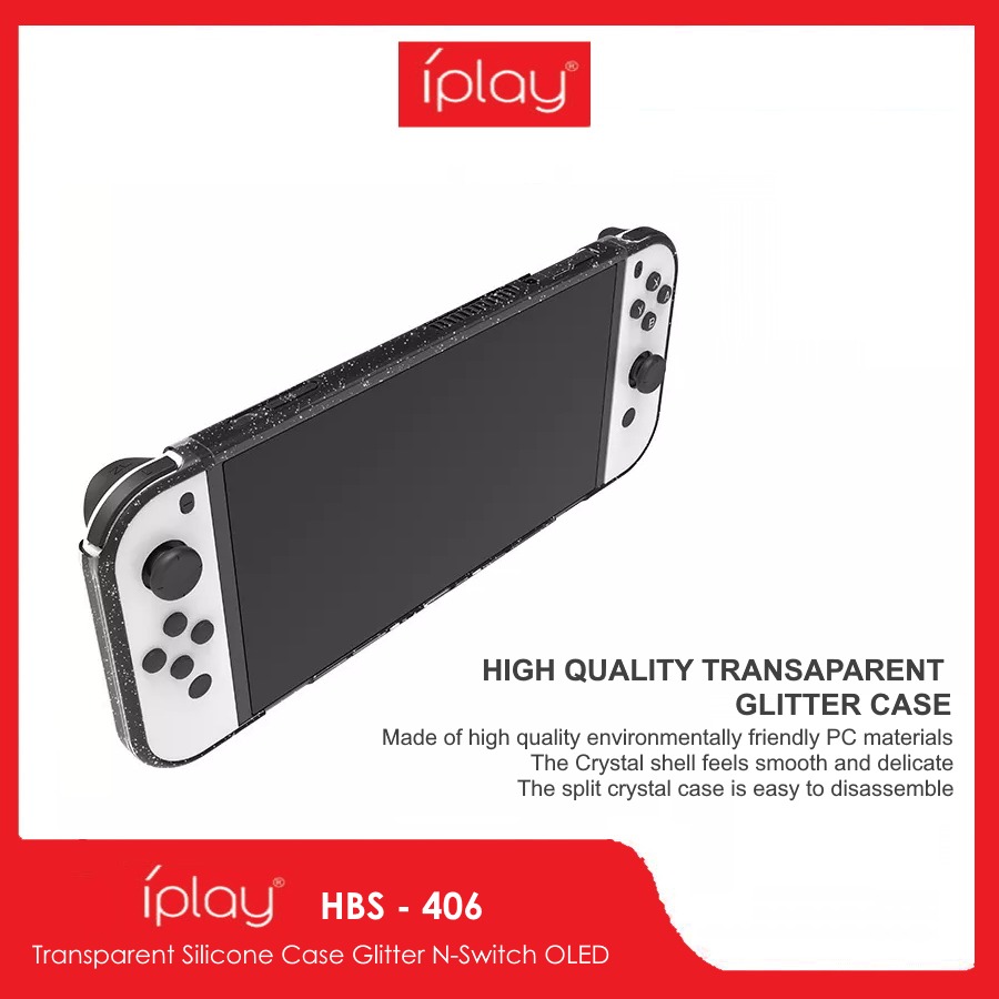 Iplay HBS-406 Silicone Transparan Glitter for Nintendo Switch OLED | Lazada Indonesia