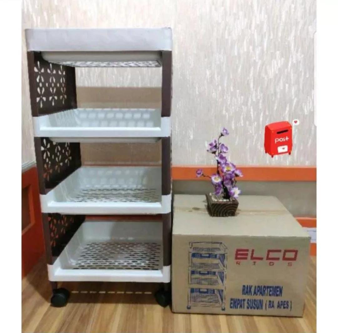 RAK PLASTIK RAK SERBAGUNA 4 SUSUN RAK MULTIFUNGSI SERBAGUNA | Lazada ...
