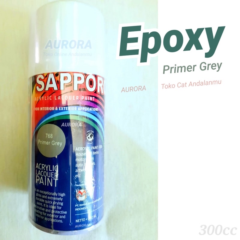 Sapporo Primer Grey 768 Epoxy Abu-abu 300ml / Epoksi Poksi Dasaran Abu ...
