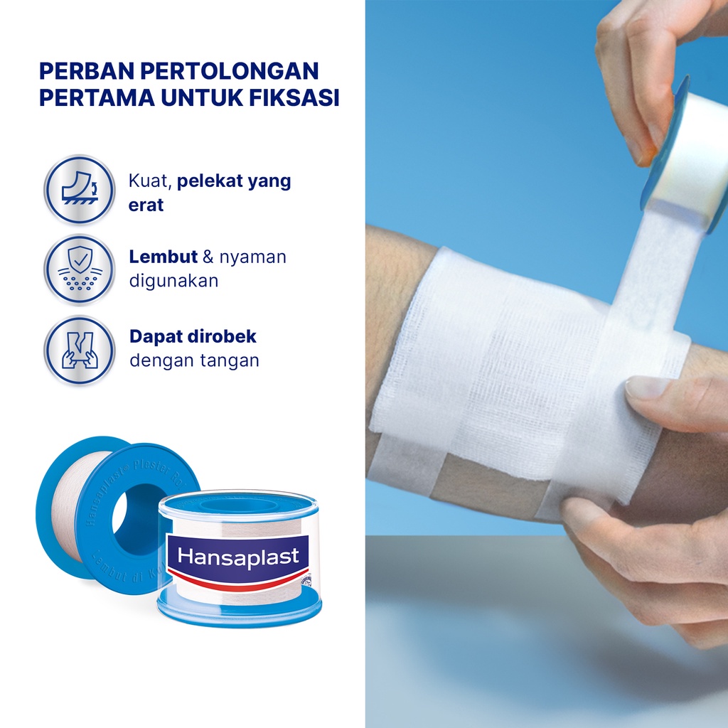 Hansaplast Kertas Ukuran 2,5cm x 5m plester Kertas Perekat Perban ...