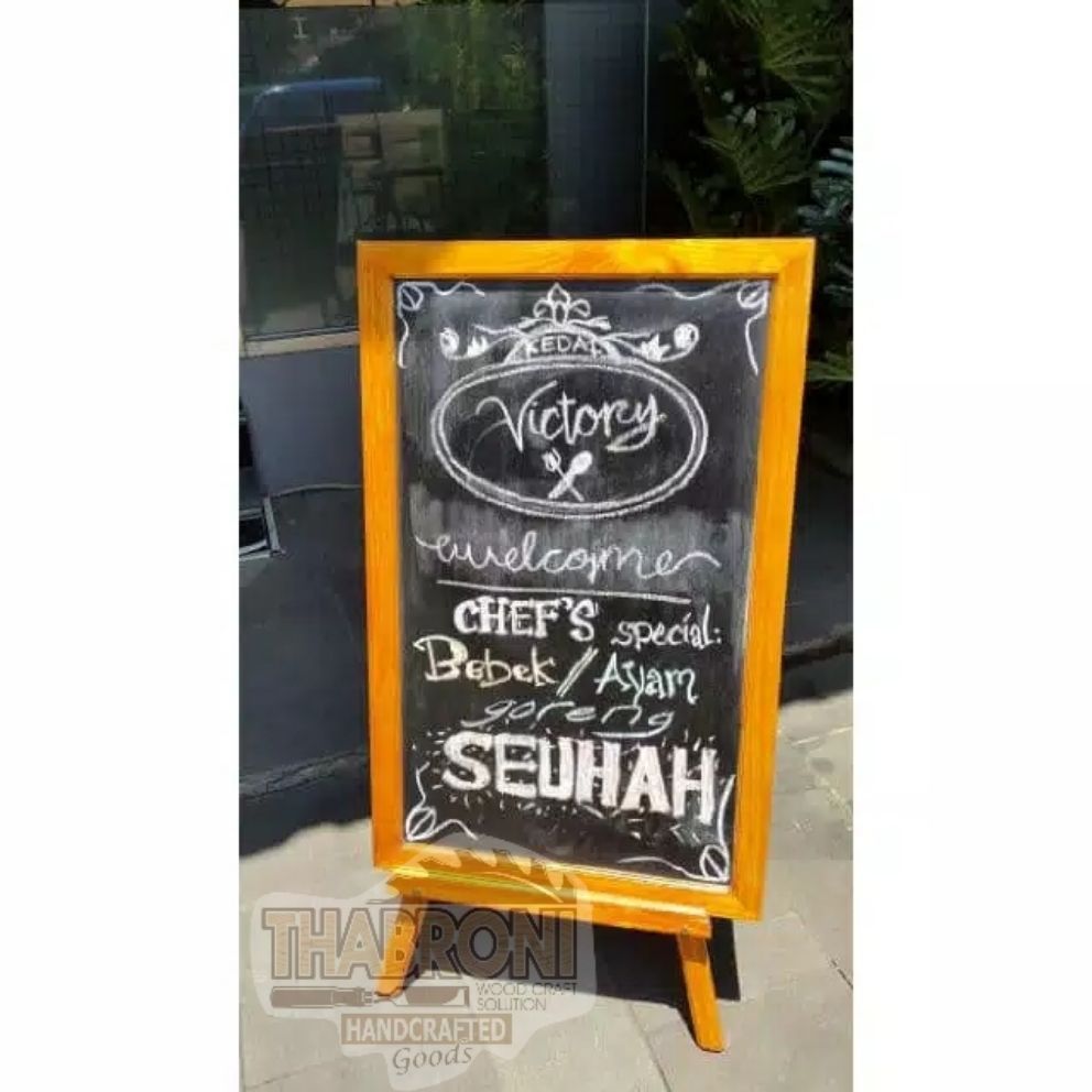 PAPAN TULIS KAPUR + STANDING TRIPOT PAPAN MENU CAFE PAPAN BOARD KAKI ...