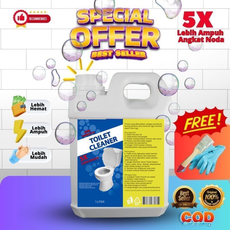 TOILET CLEANER Pembersih Kerak Kamar Mandi Kloset Toilet Syower Keran ...