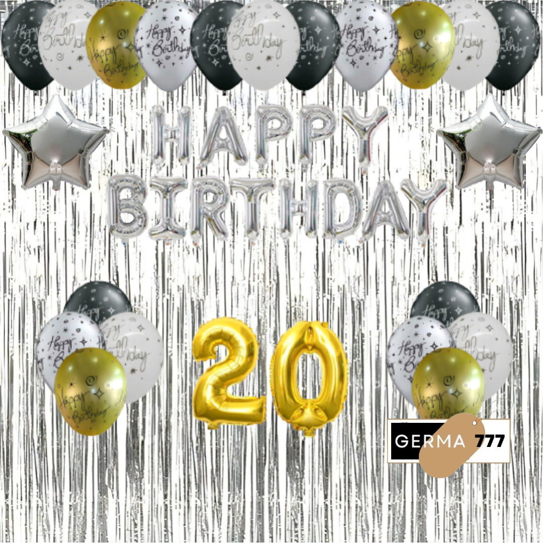 Paket Set Dekorasi Ulang Tahun Balon Motif Happy Birthday Anak Pesta ...