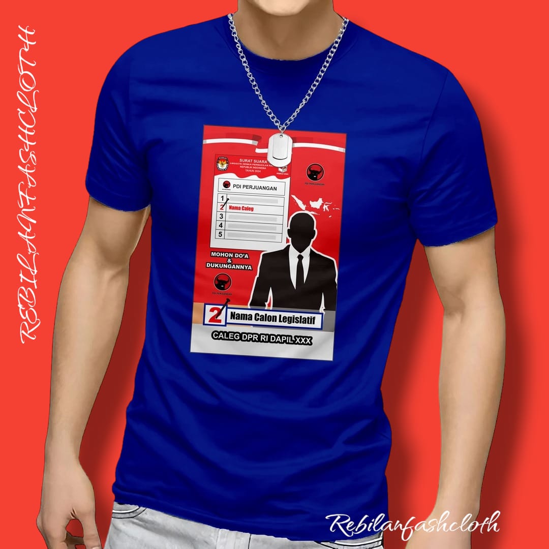 Kaos CALEG Baju PARTAI PDI PERJUANGAN Baju Kampanye 2024 Free Gambar ...