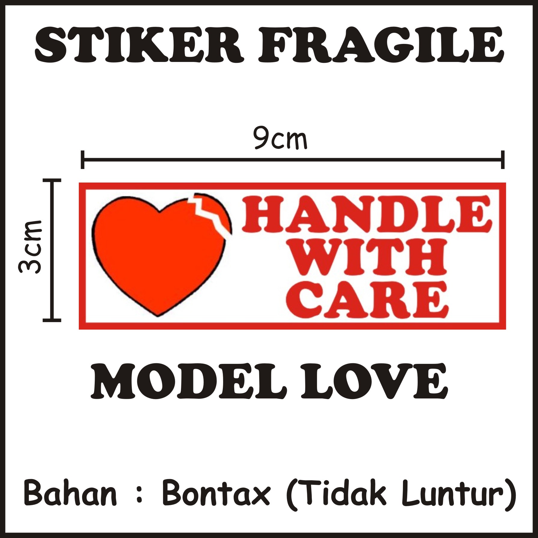 Stiker Fragile unik Isi 10| Jangan Dibanting Awas Mudah Pecah Sticker ...