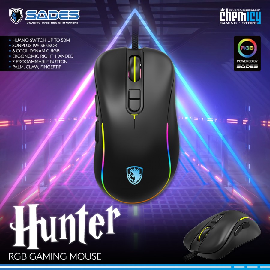Sades Hunter RGB Macro Function Gaming Mouse | Lazada Indonesia