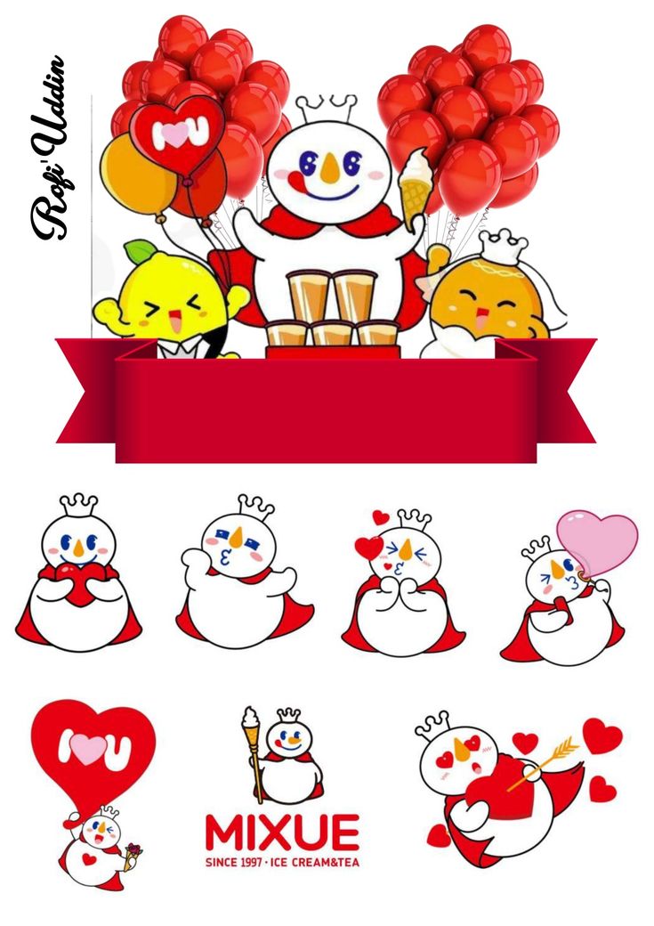 topper kue cake karakter mixue virall | Lazada Indonesia