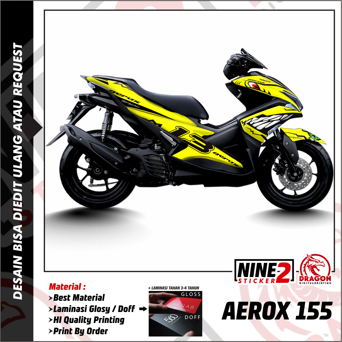 STICKER AEROX 155 DECAL AEROX 155 STRIPING AEROX FULL BODY STIKER AEROX ...