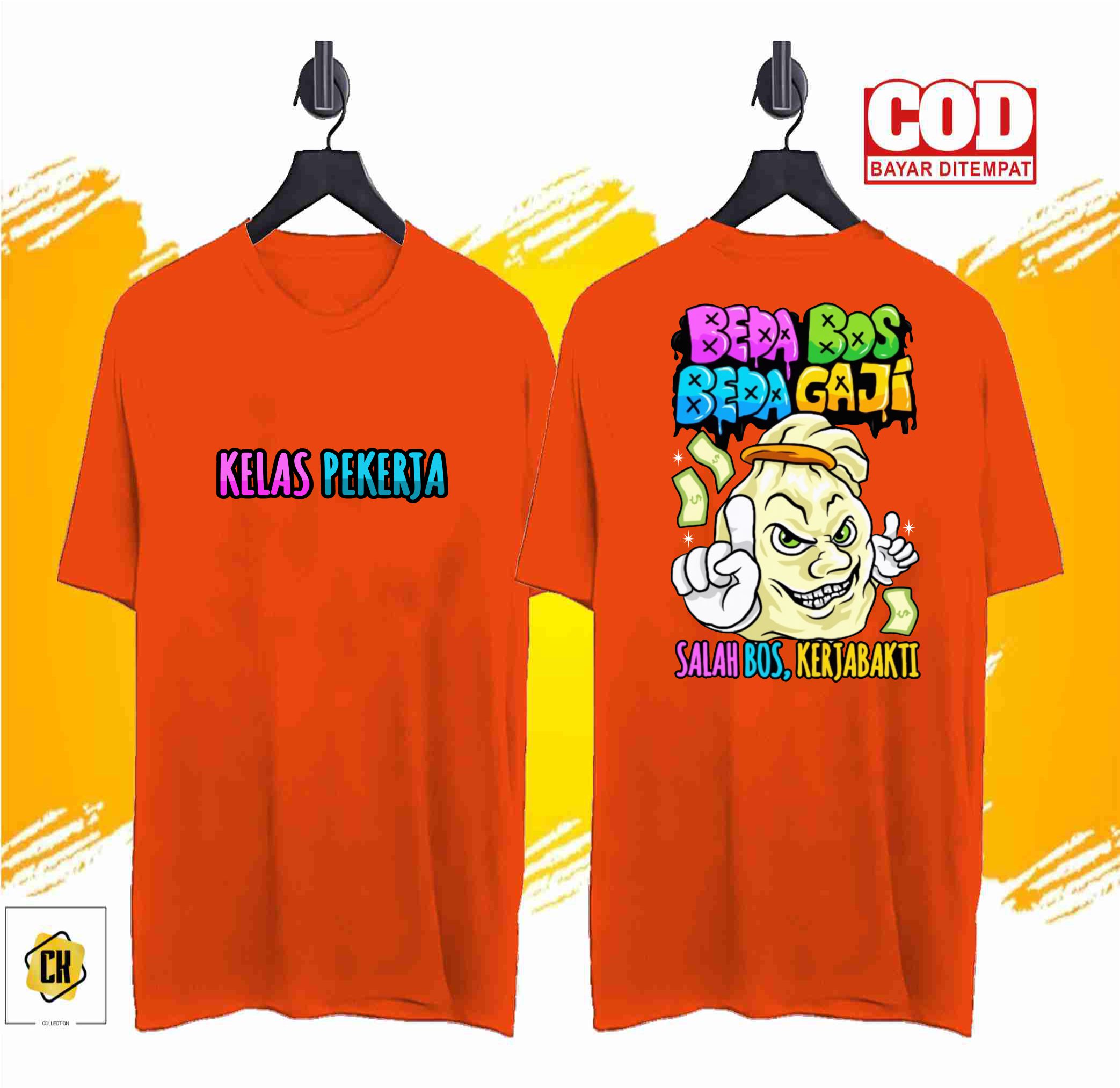 KAOS KELAS PEKERJA BEDA BOSS BEDA GAJI DTF DEPAN BELAKANG PAKAIAN PRIA ...