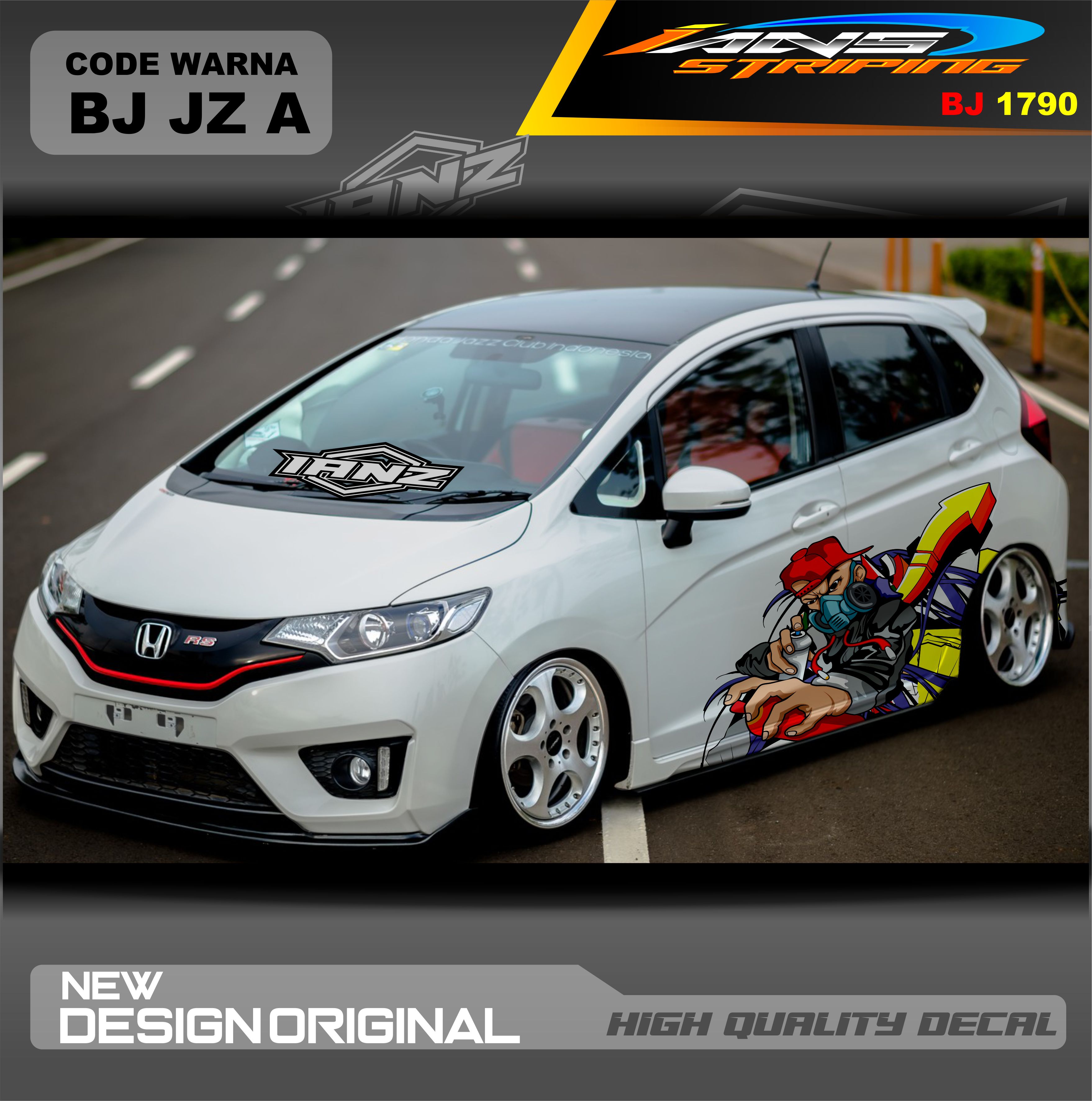 STIKER DECAL MOBIL BRIO / STIKER MOBIL HONDA JAZZ / VARIASI STIKER AGYA ...