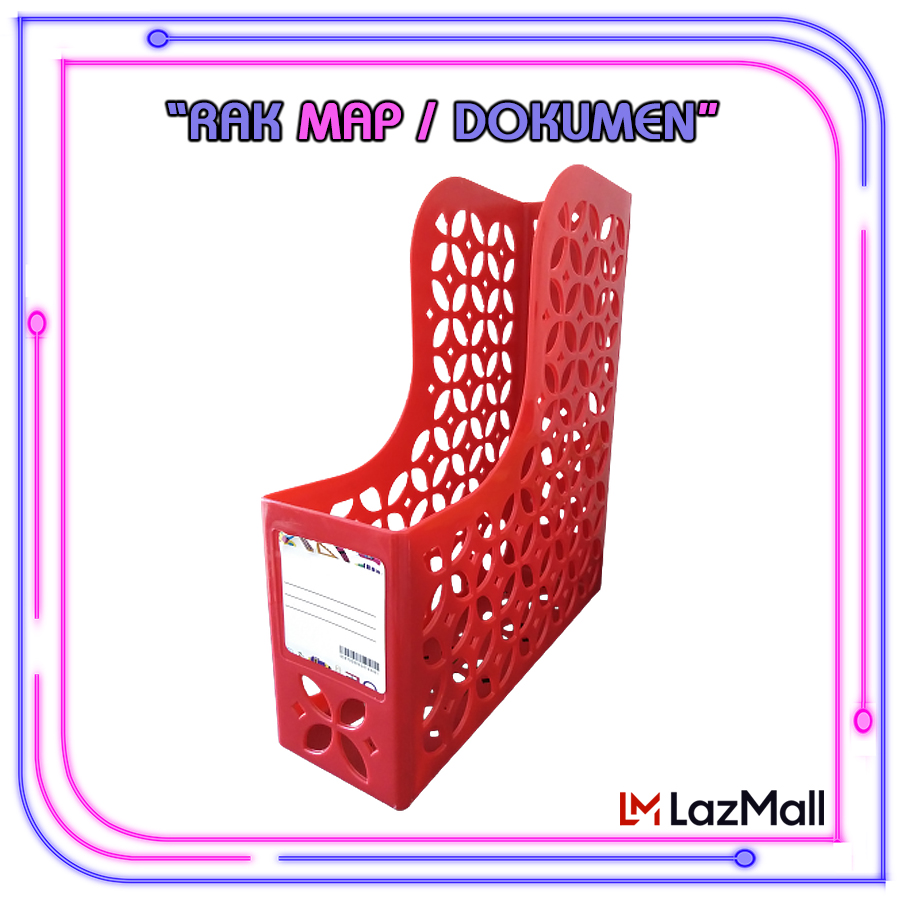 Rak Map Dokumen Penyimpanan Buku Majalah Brosur Kertas - Warna Random ...