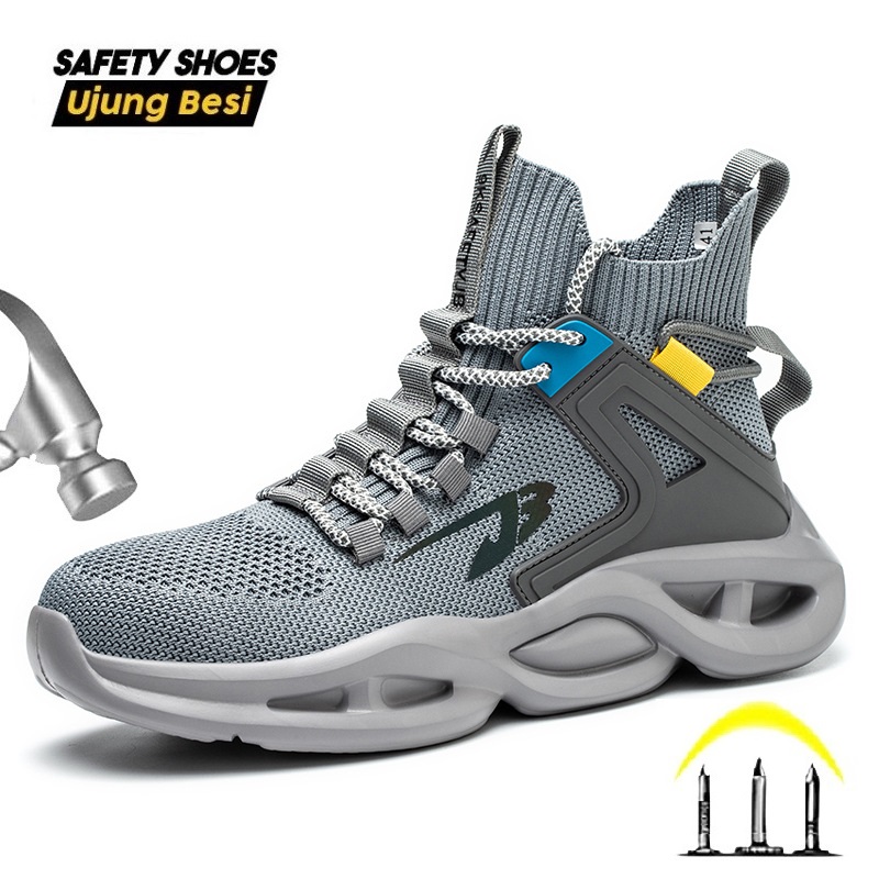 Import Ringan Sepatu Safety Boots Tinggi Pria Cowok Touring High Cut ...