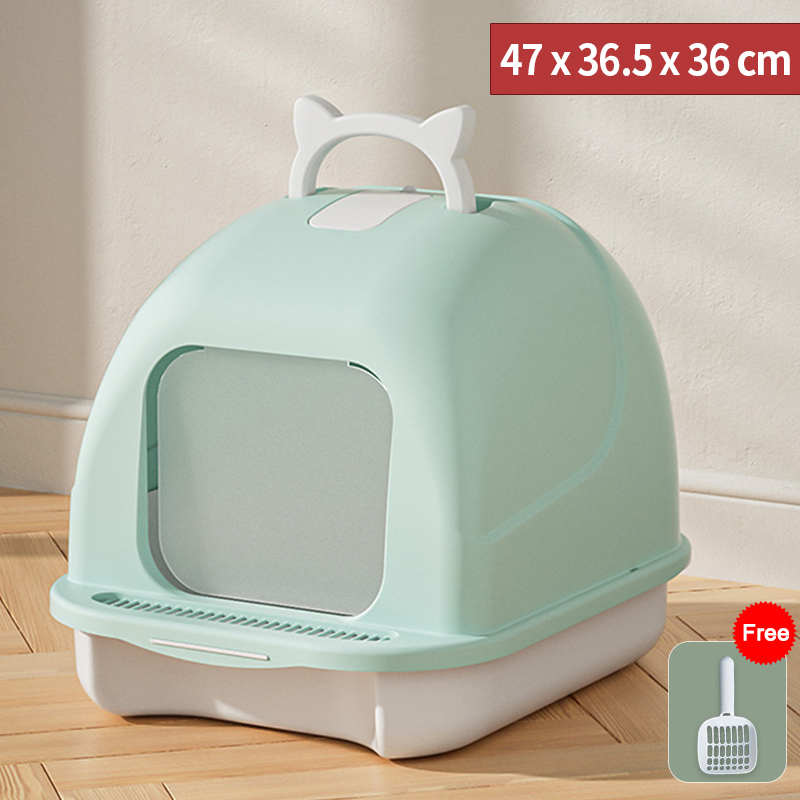 DL Tempat Pasir Kucing PINTU OTOMATIS TERBUKA Cat Litter Box Set Bak ...