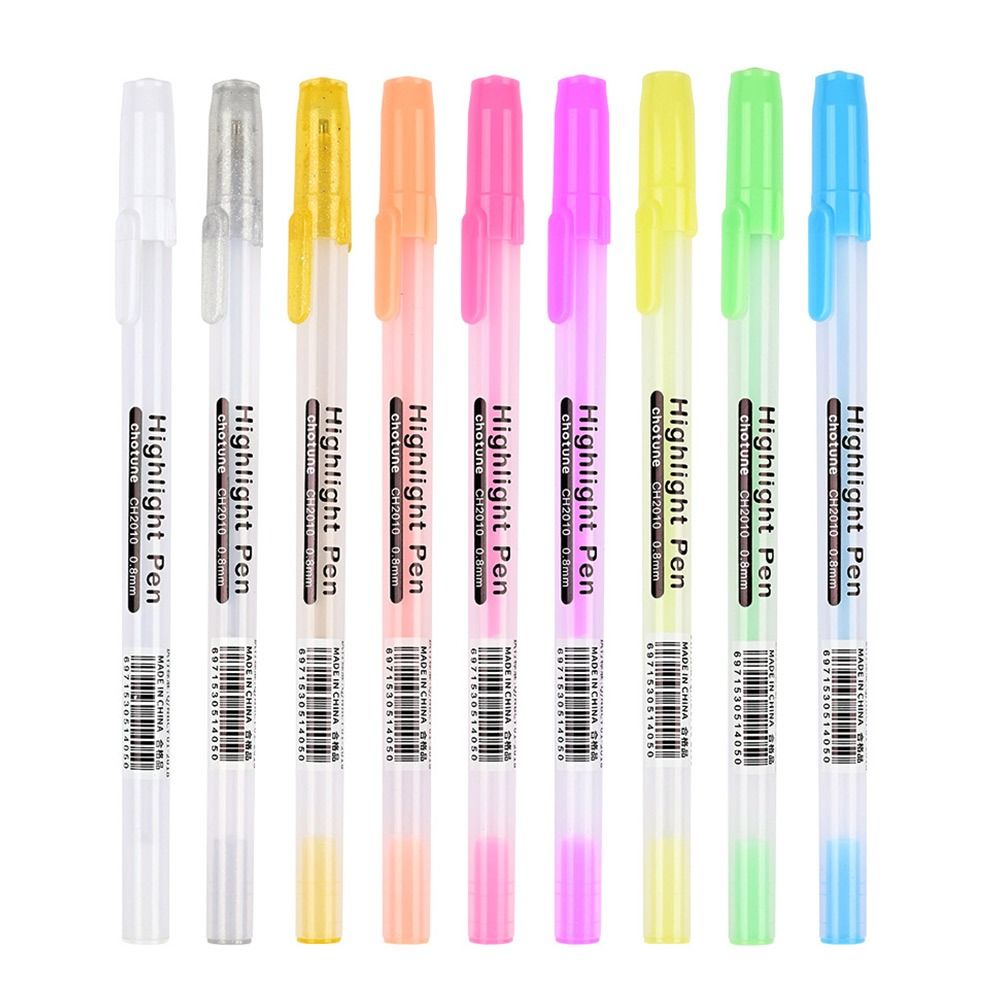 GTGTF4213 9Colors/Set Creative Design White Ink Gel Pen Art Painting 0 ...