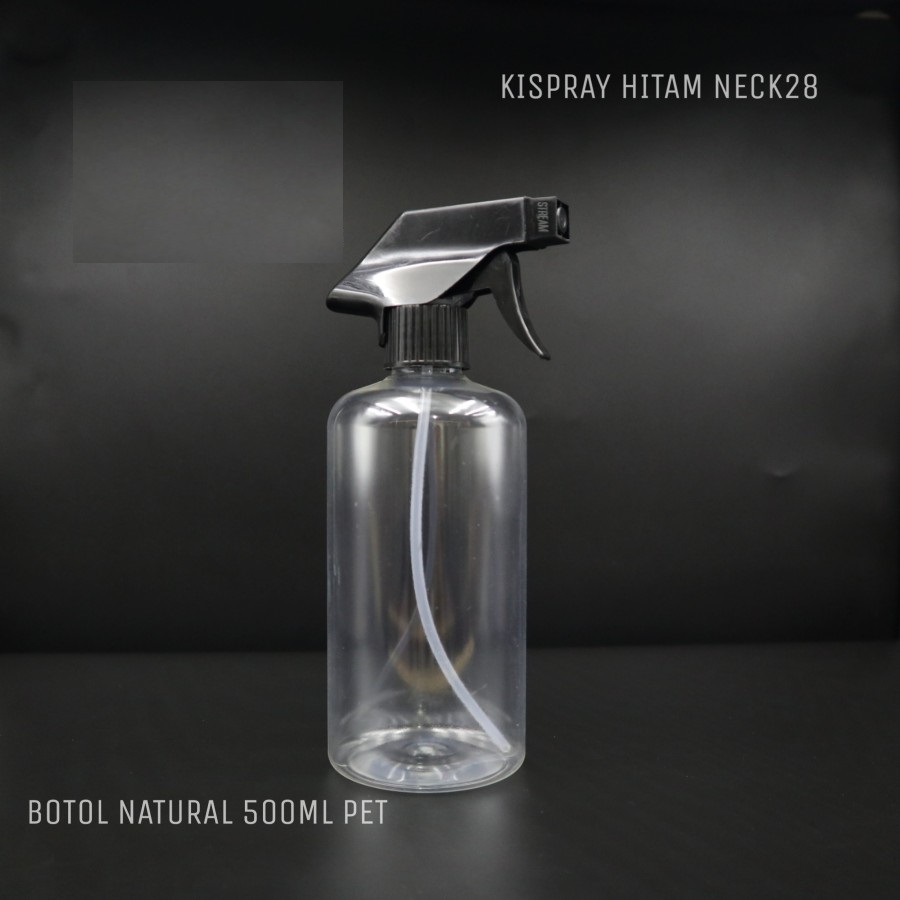 BOTOL 500ML CLEAR NATURAL TRIGGER KISPRAY / BOTOL PLASTIK 500ML SPRAY ...