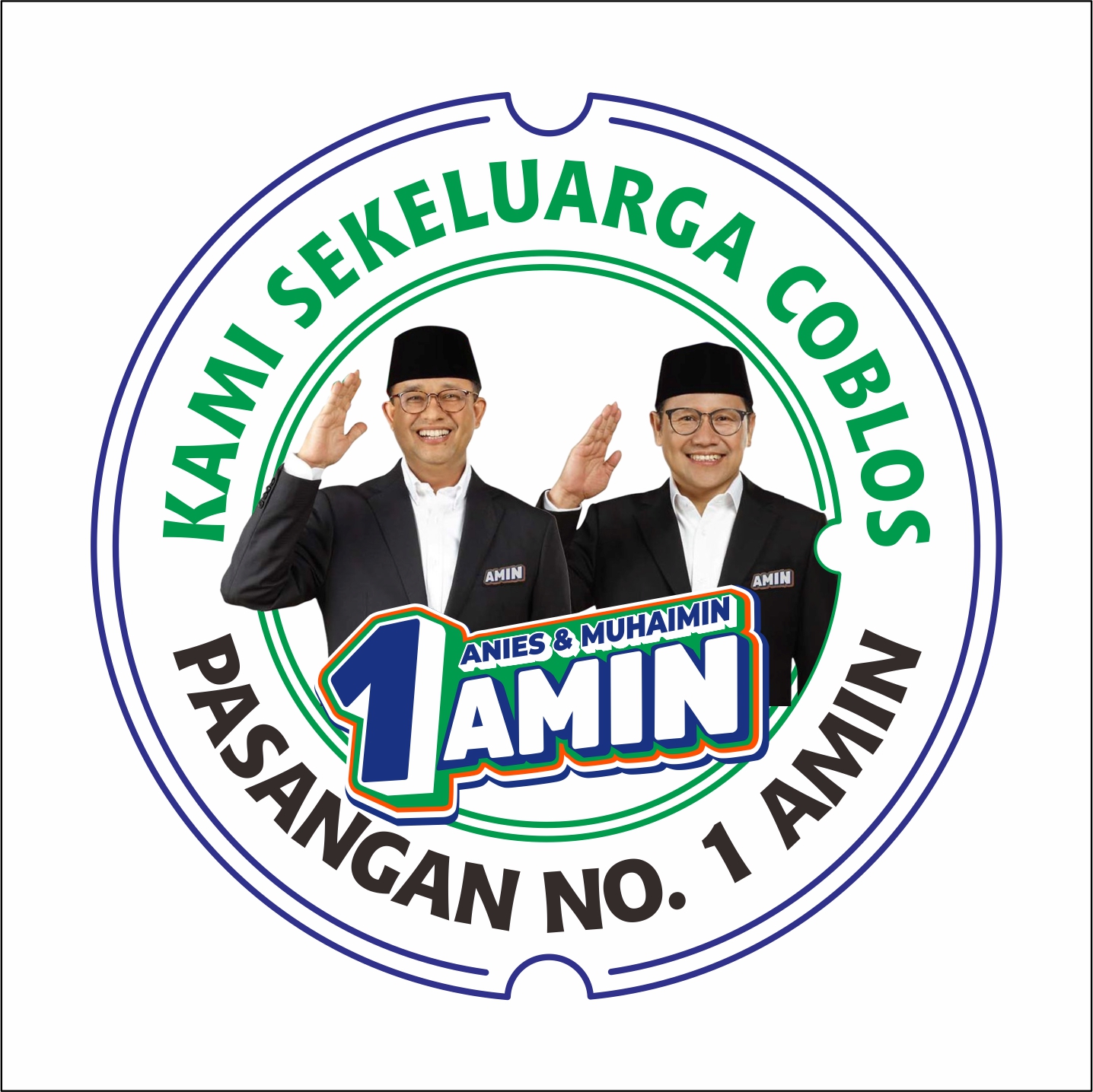 STIKER VINYL PILPRES / PEMILU 2024 / AMIN / ANIES MUHAIMIN | Lazada Indonesia