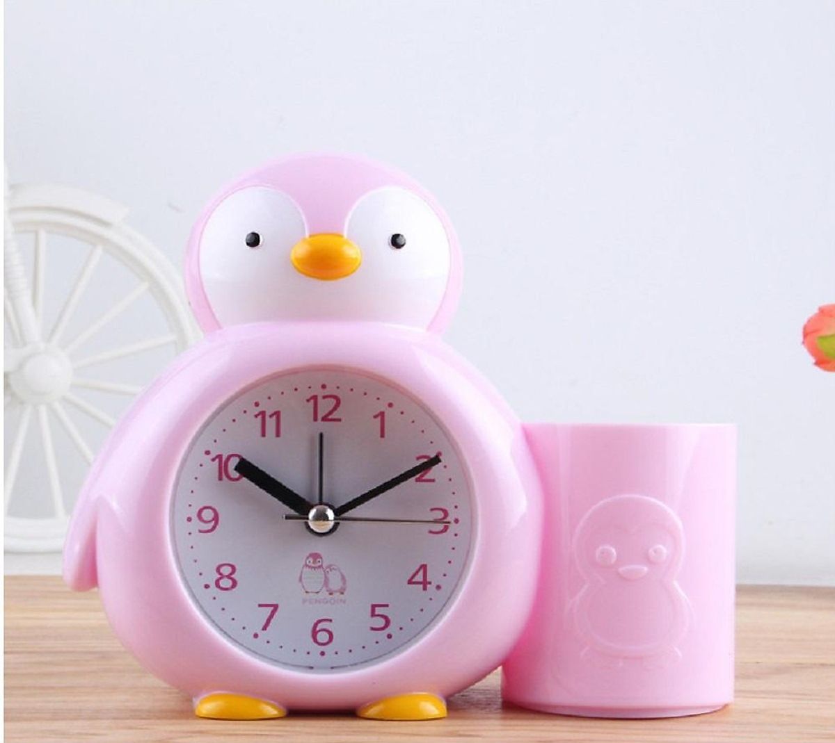 Jam Weker Meja Jam Karakter Pinguin Multifungsi Tempat Pensil Dan ...