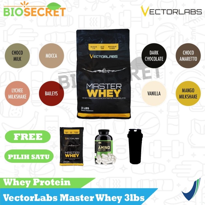 VectorLabs Master Whey 3 LBS / 3lbs / 1,3kg | Lazada Indonesia