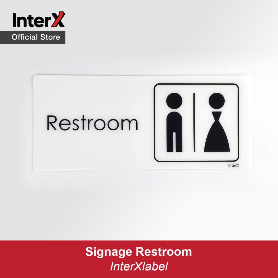 Sticker Sign Board Akrilik RESTROOM/Papan Tanda Signage Board RESTROOM ...
