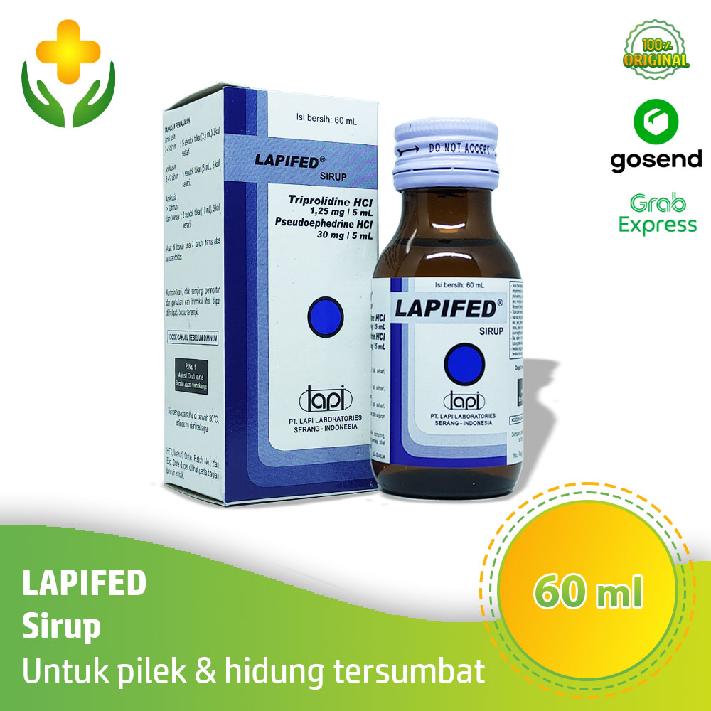 Lapifed Sirup 60 ml Obat Sirup Pilek Hidung Tersumbat | Lazada Indonesia