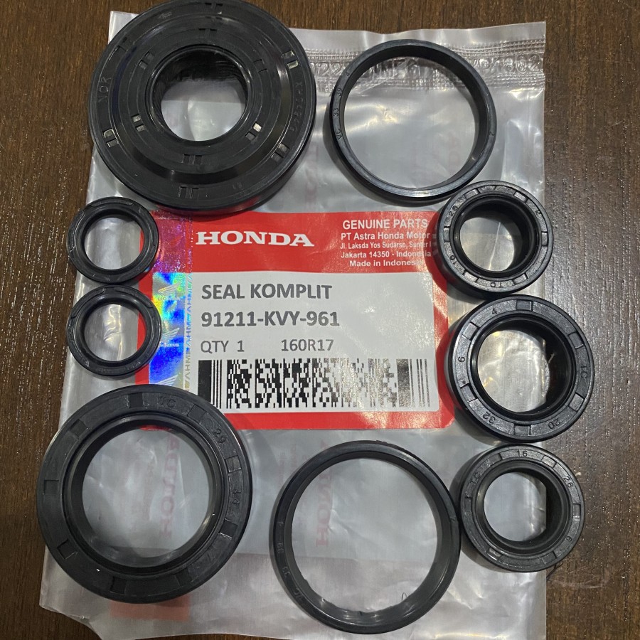 KVY SEAL KOMPLIT MOTOR BEAT SCOOPY OLD LAMA 110 KARBU SPACY KIT OIL ASSY LENGKAP OLI AS PULLY ...