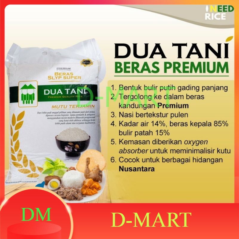 Dua Tani - Beras Premium Super Platinum 10Kg | Lazada Indonesia
