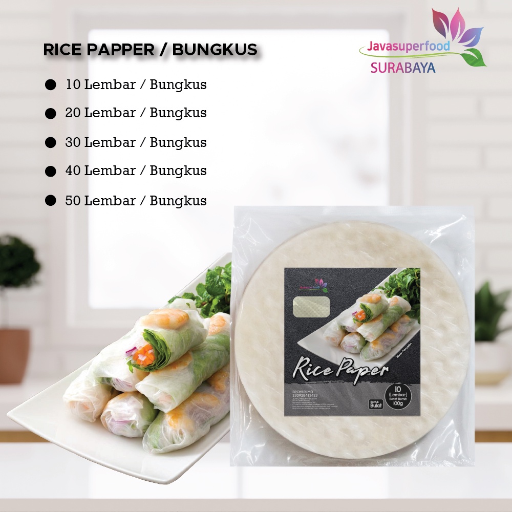 Rice Paper / Kulit Lumpia / Vietnam spring roll BANH TRANG - 100g ...