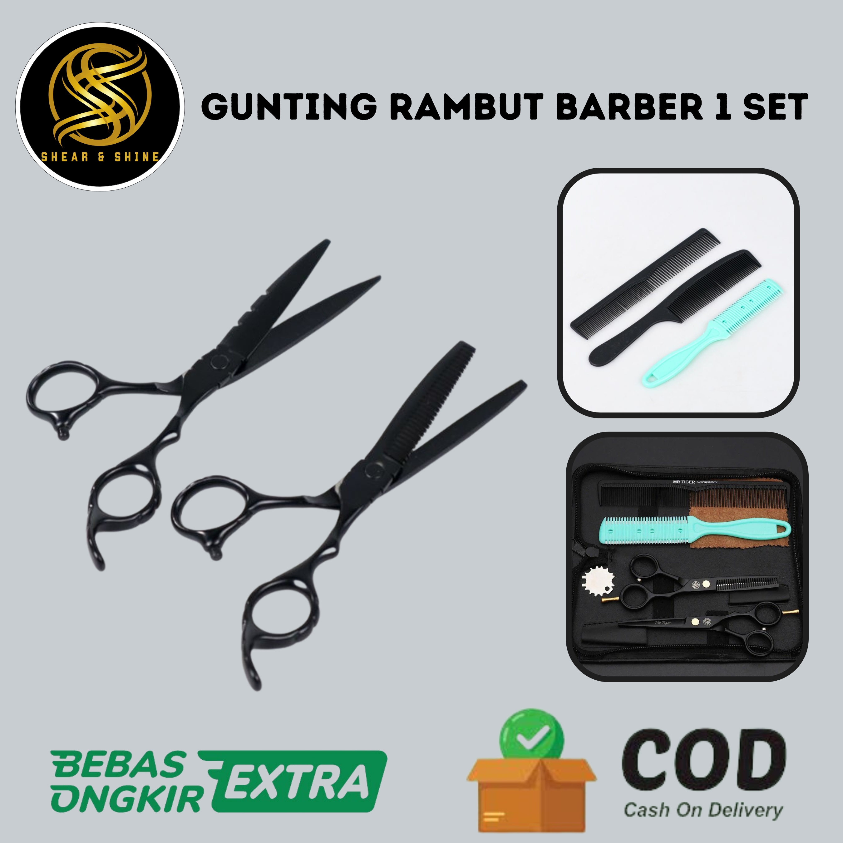 Gunting Rambut SET Tony & Guy Alat Potong Rambut Salon Barber | Lazada ...
