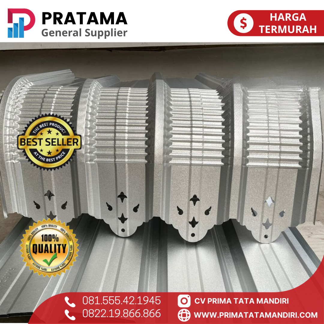 Spandek Crimping Atap Tekuk / lengkung //surabaya / Spandek Flora atap ...