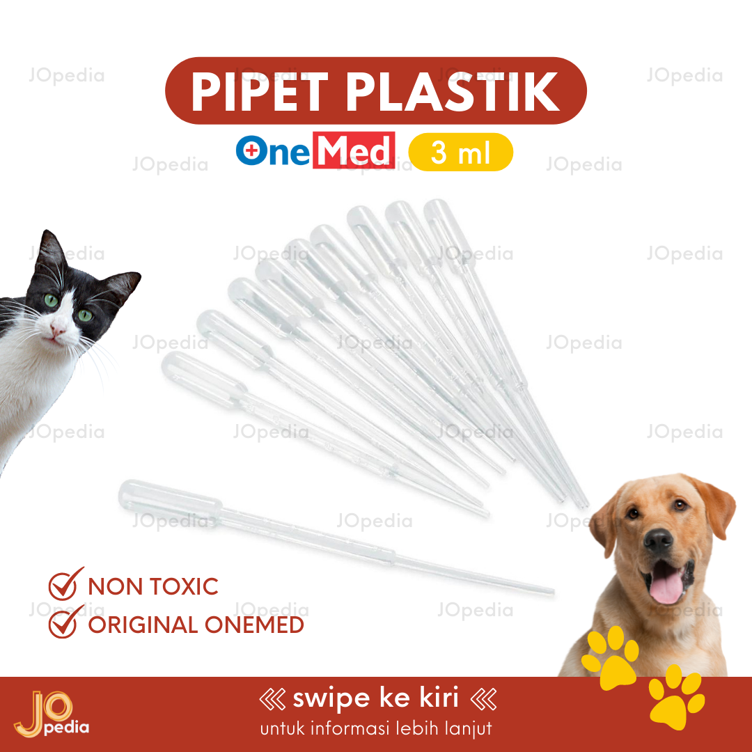 PIPET PLASTIK ONEMED 3ml Pipet Kucing Anjing Kelinci Minum Susu Obat ...