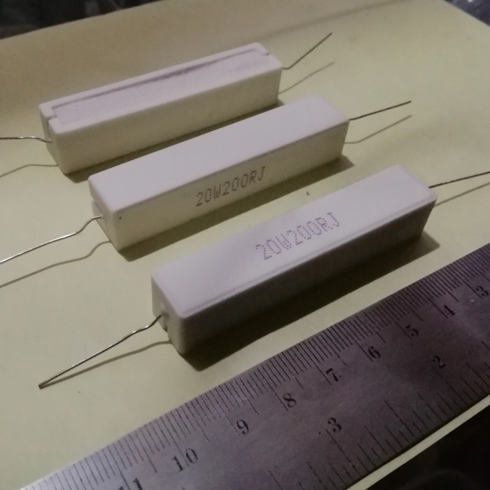 Resistor 200R 200RJ 200ohm 200 Ohm 20W 20Watt 20 Watt Tahanan Kapur ...