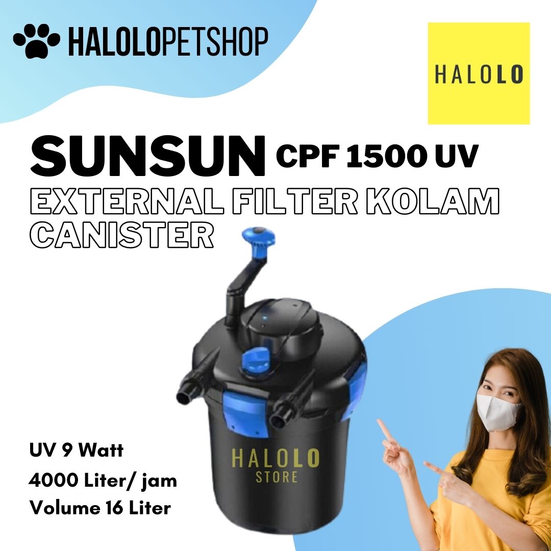 External Filter Canister Eksternal Kolam SUNSUN CPF 1500 UV 4000 Liter ...